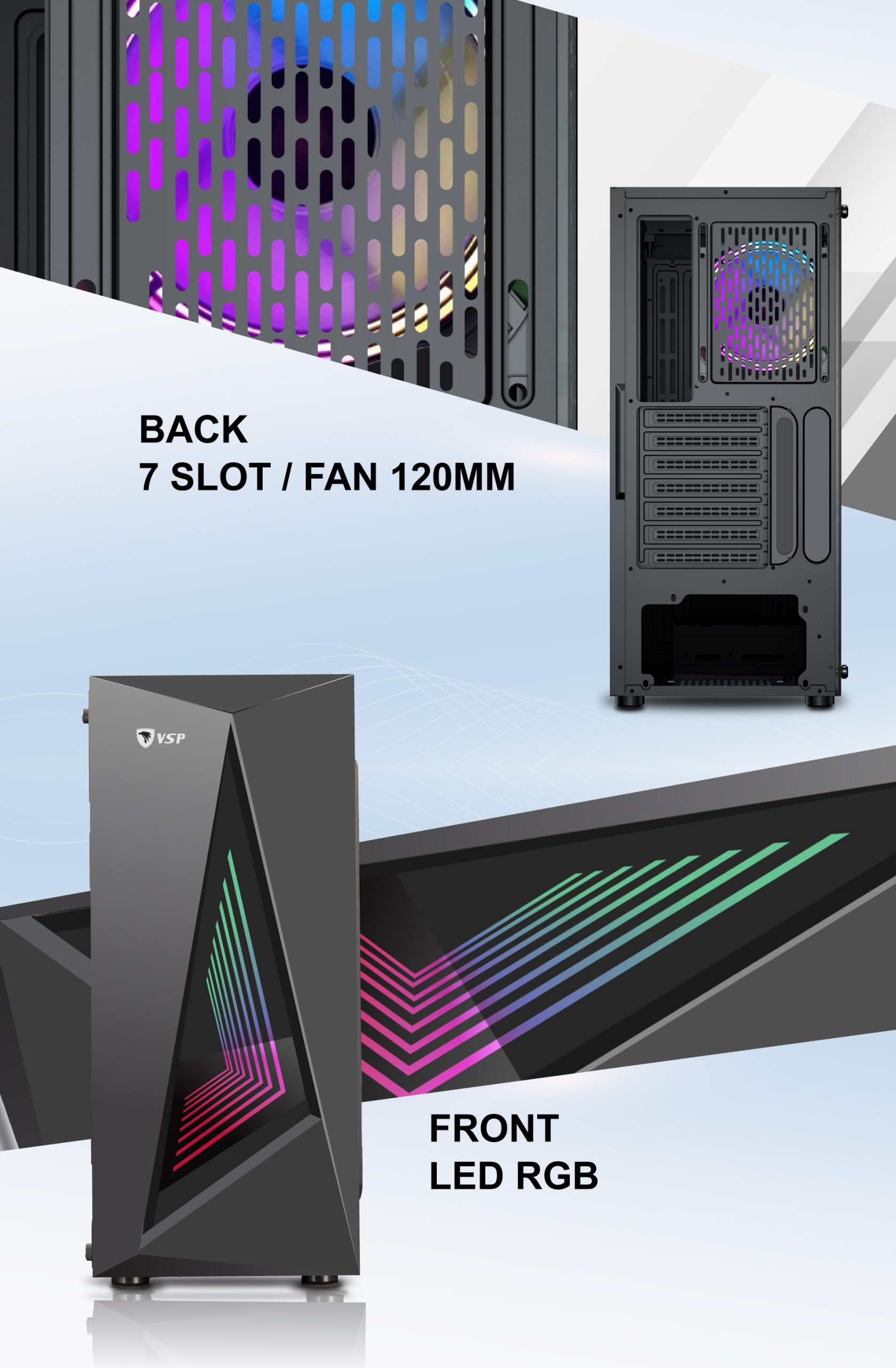 Case VSP Gaming KA33 - Đèn Led RGB